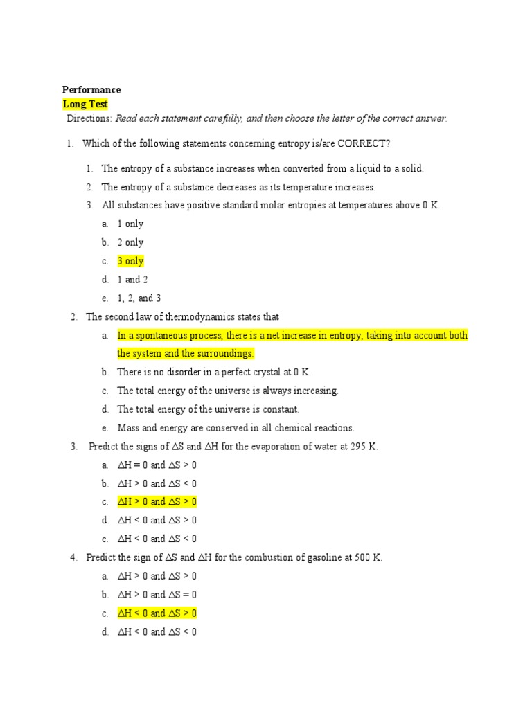 Chemical Thermodynamics | PDF | Gibbs Free Energy | Entropy