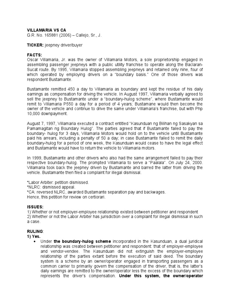 Case Digest Format | Download Free PDF | Burden Of Proof (Law) | Employment