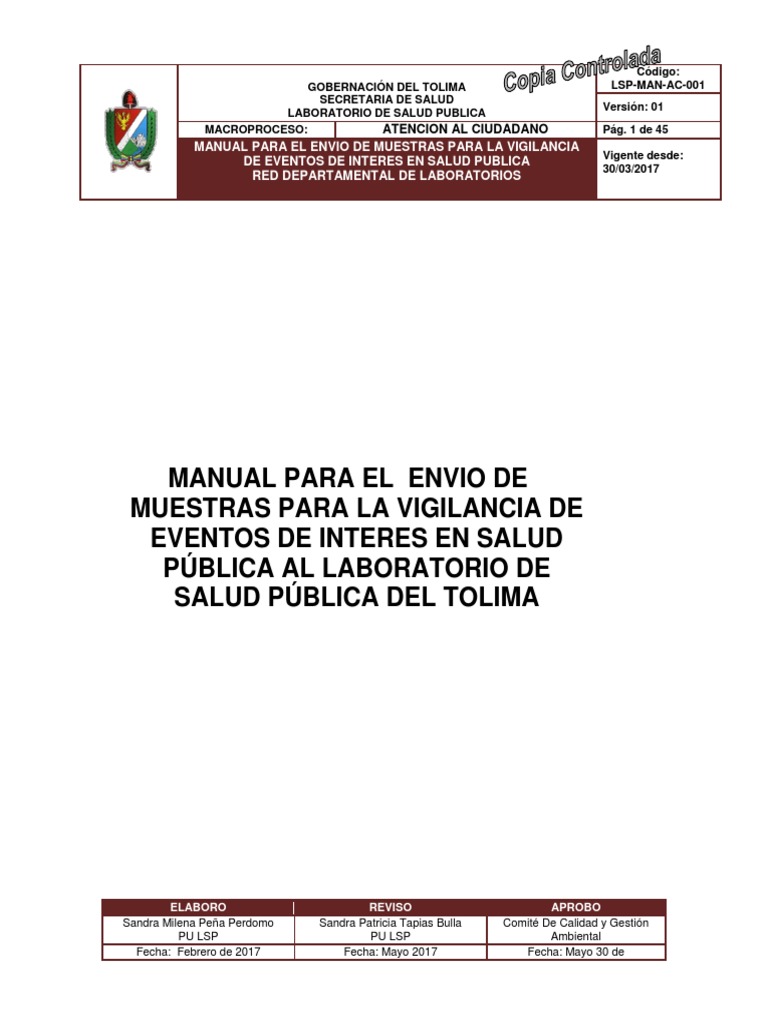 Lsp-man-Ac-001 Manual Envio de MX Veisp-Rdl | PDF | Laboratorios ...