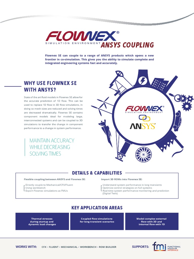 Flownex ANSYSCouplingBrochure | PDF | Simulation | Finite Element Method