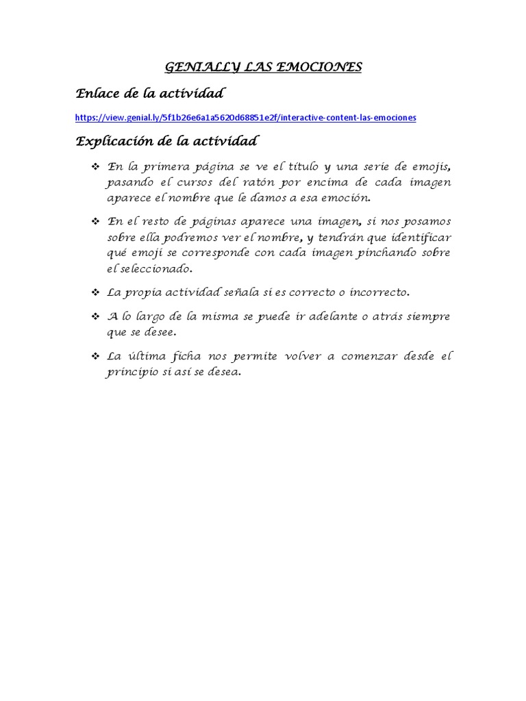 Genially Las Emociones | PDF