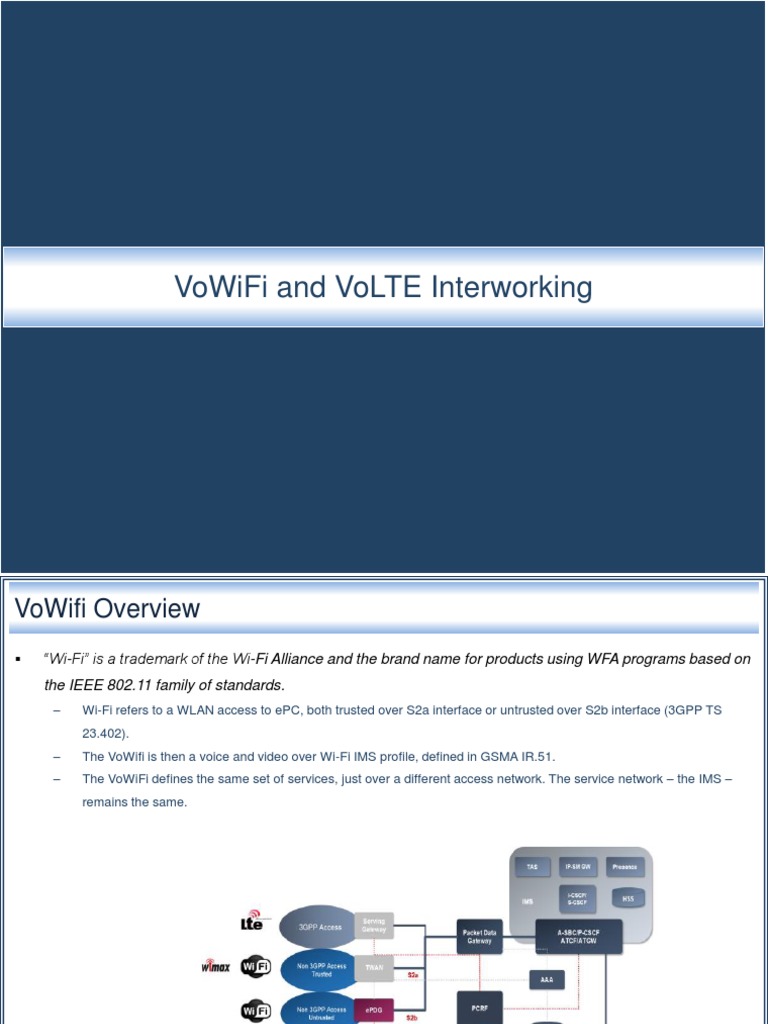 11 - VoWifi and VoLTE Interworking | PDF | Computer Mediated ...