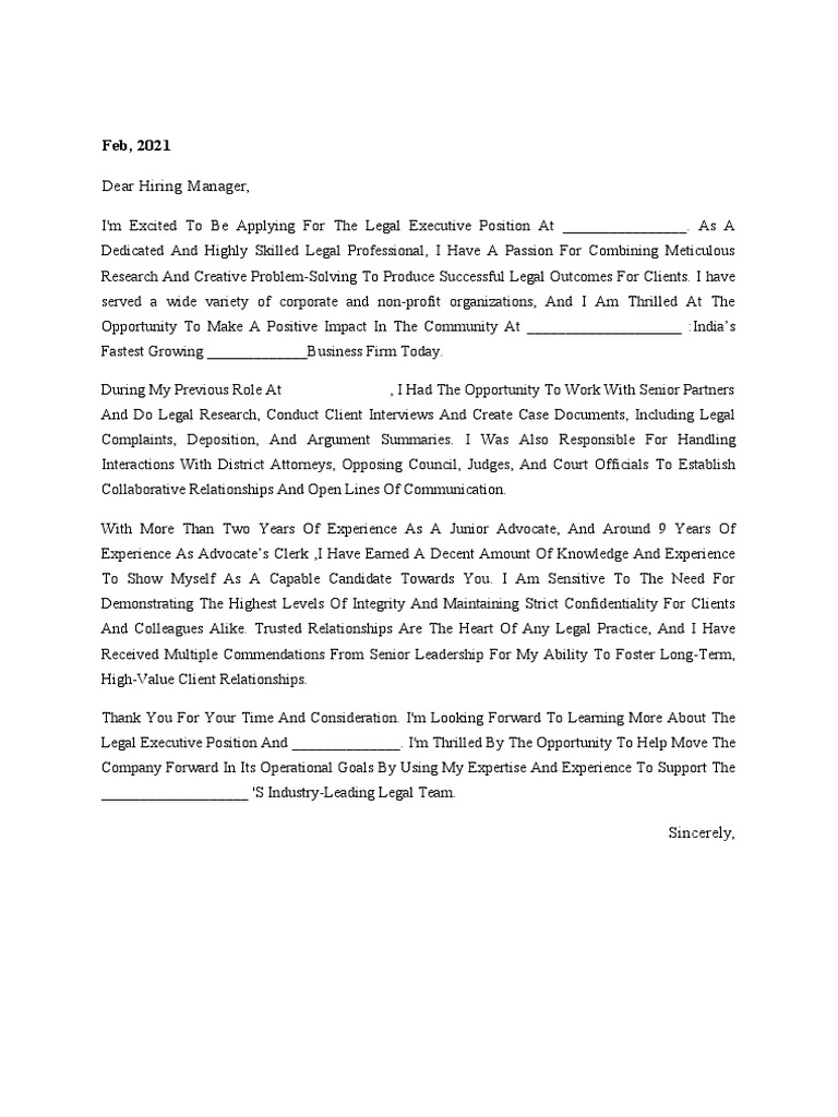 Cover Letter To CV | PDF