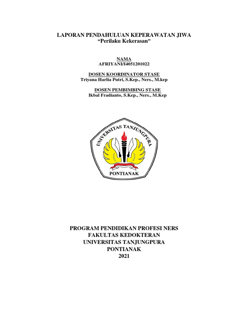 LP Perilaku Kekerasan AFRIYANI | PDF