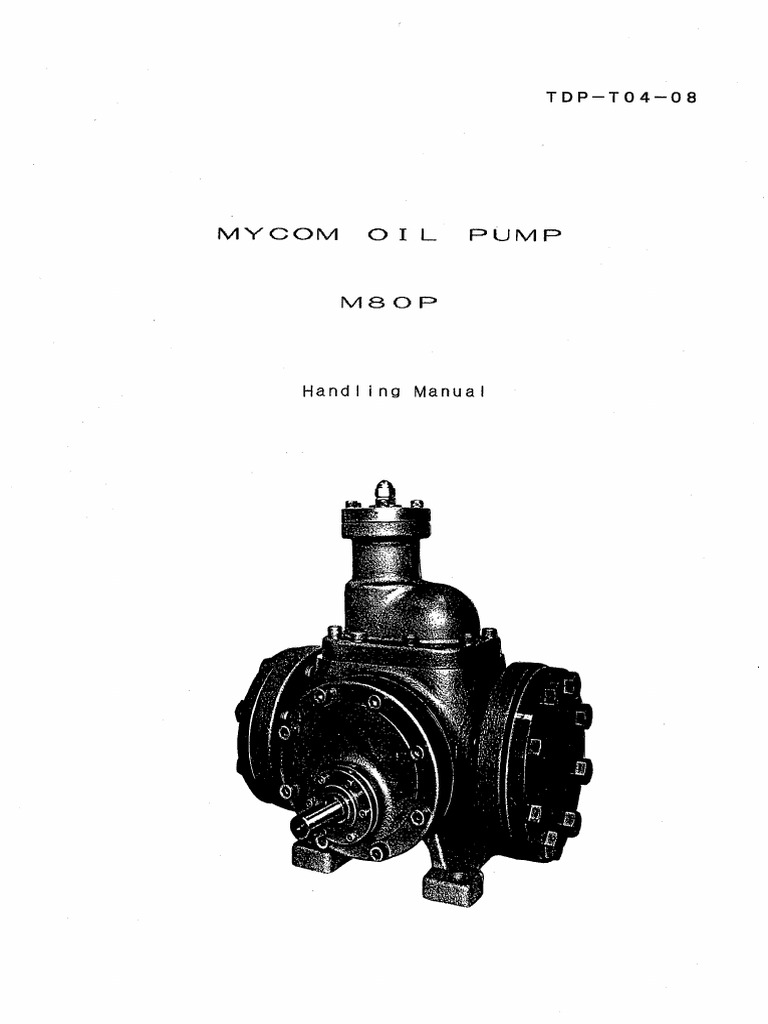 M80 Oil Pump Manual | PDF | Valve | Pump