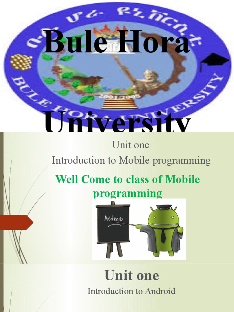 Unit One For Mobile Programming | PDF | Android (Operating System) | Application Software