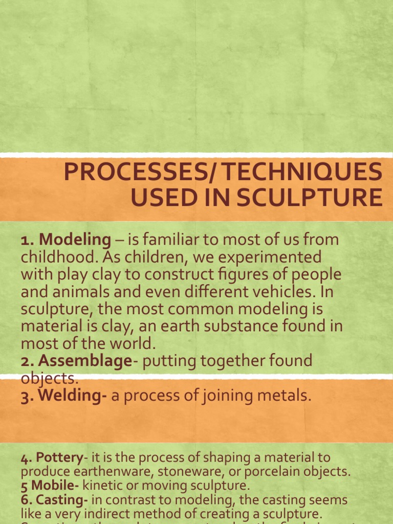 Processes/ Techniques Used in Sculpture | PDF | Sculpture | Stainless Steel