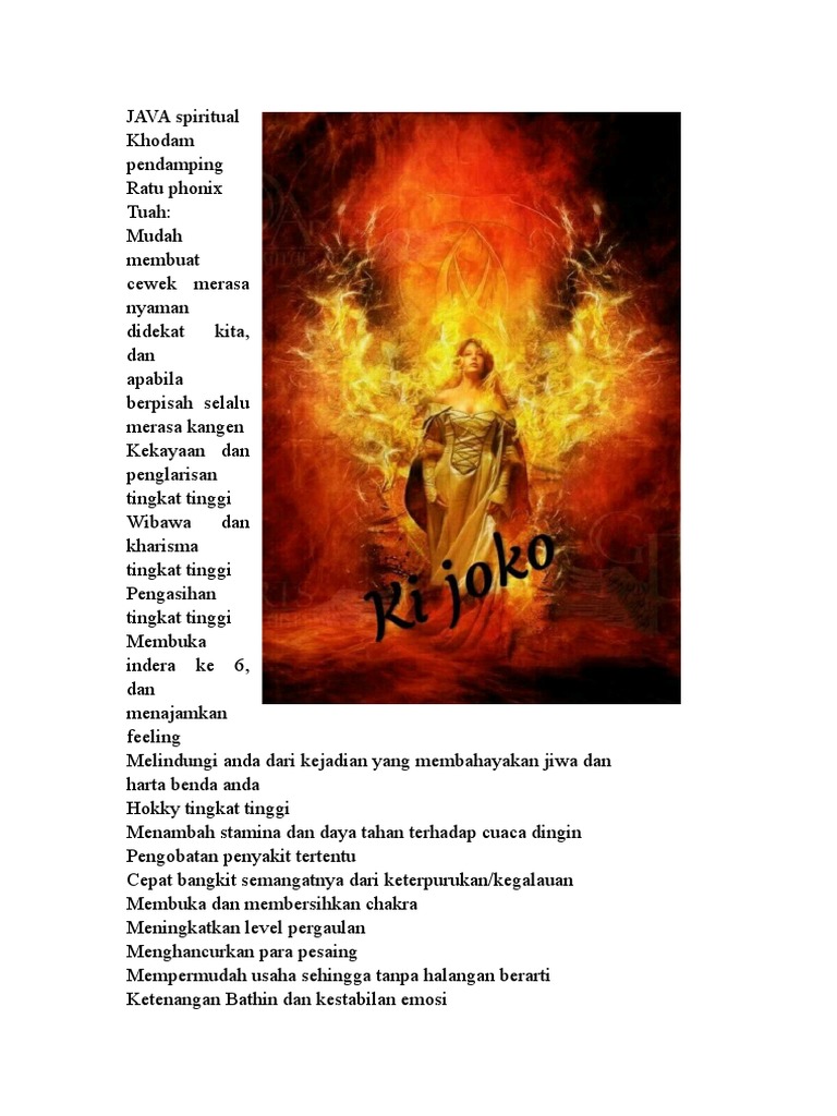 Khodam Pendamping Ratu Phoenix | PDF | Pengembangan Diri | Agama ...