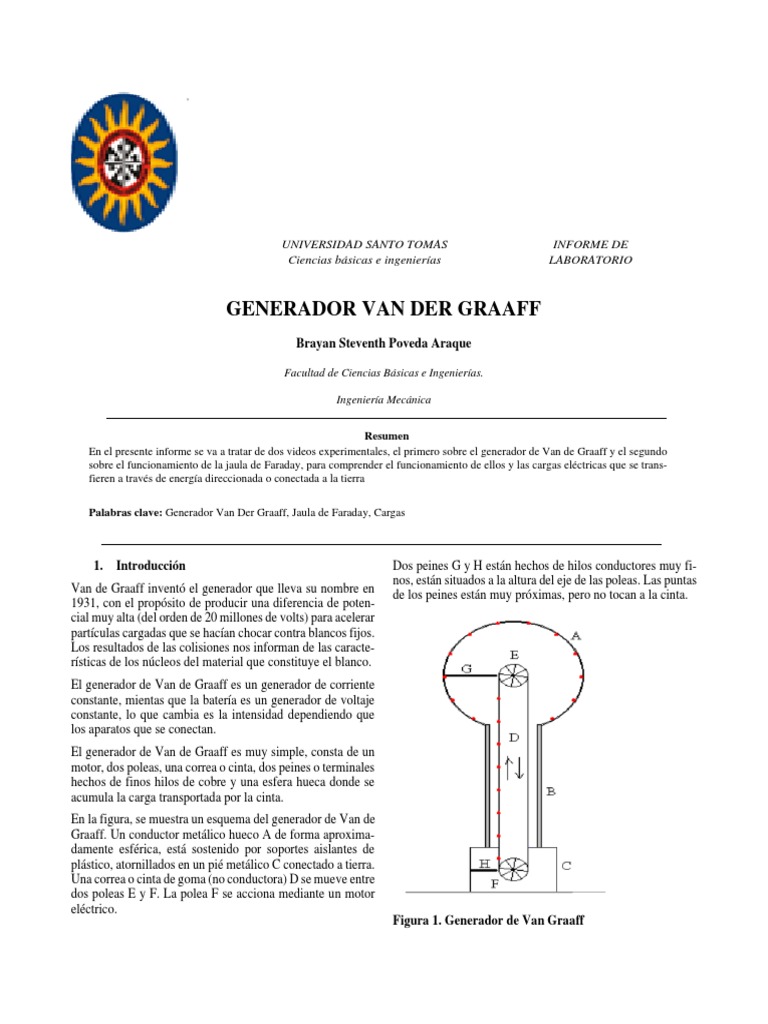 Generador Van Der Graaff | PDF | Electrostática | Generador eléctrico