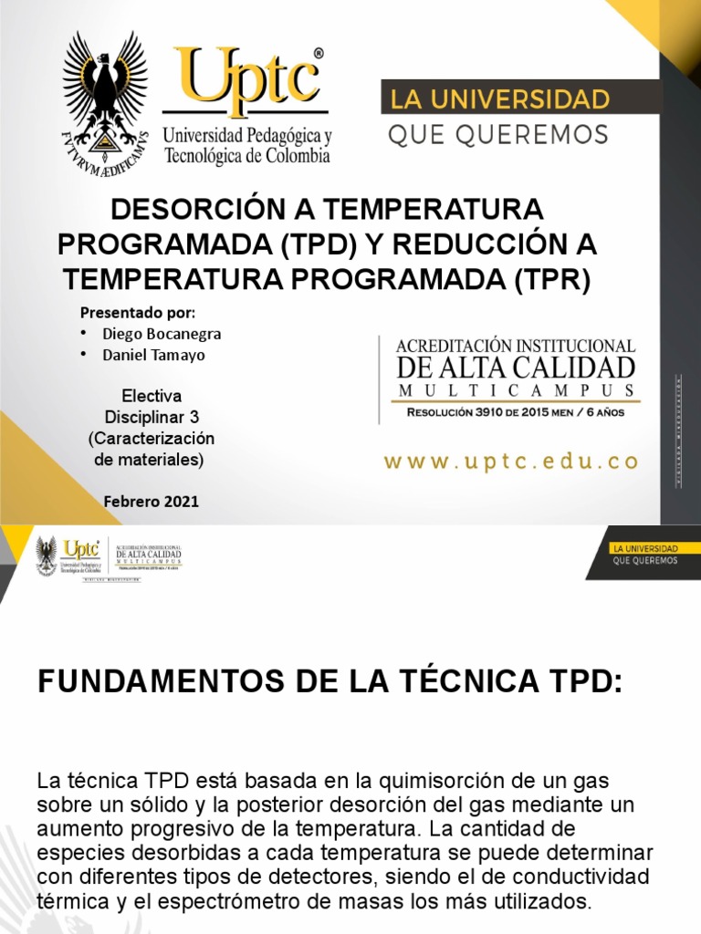 TPD y TPR | PDF | Catálisis | Materiales
