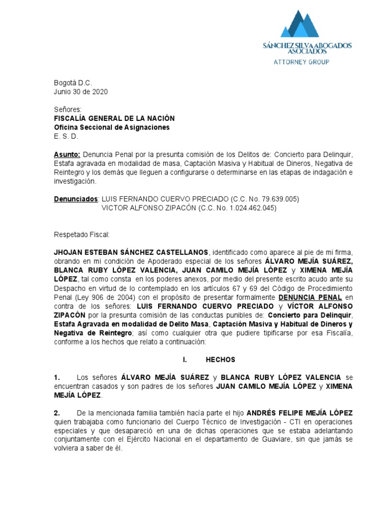 Denuncia Penal Por Estafa | PDF | Trucos de confianza | Derecho penal