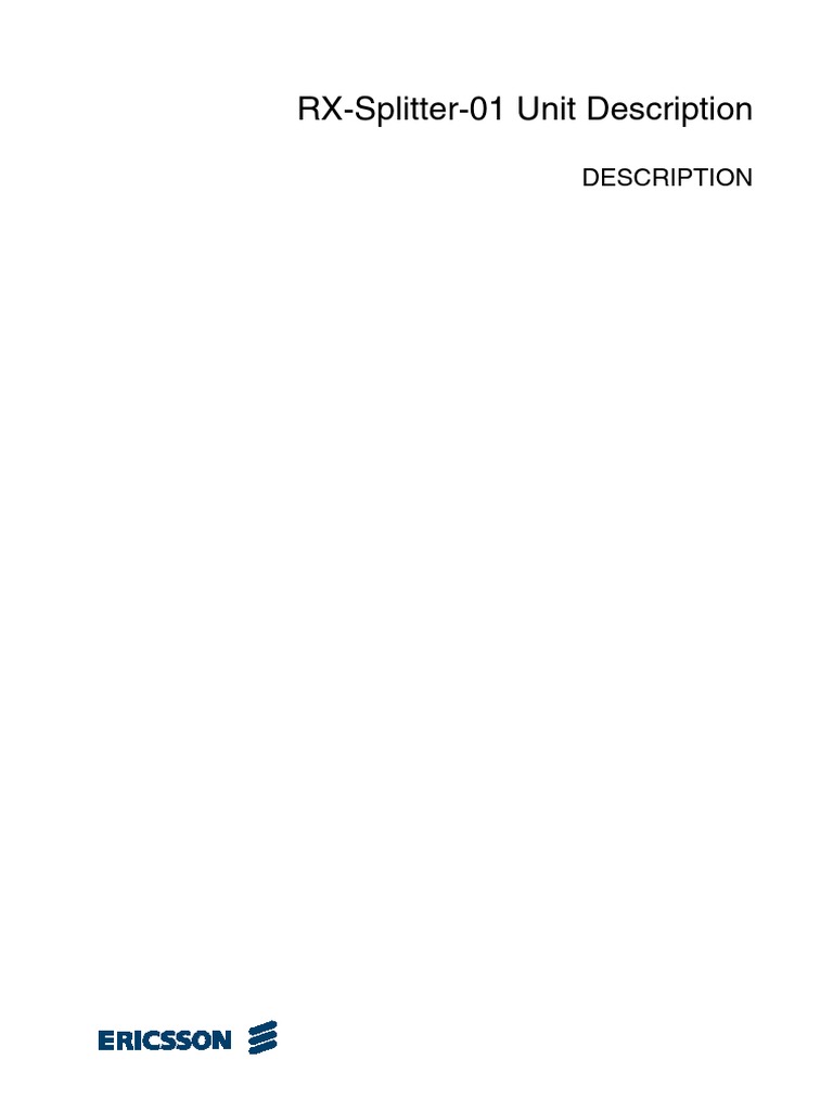 RX-Splitter-01 Unit Description | PDF | Electricity | Electronics