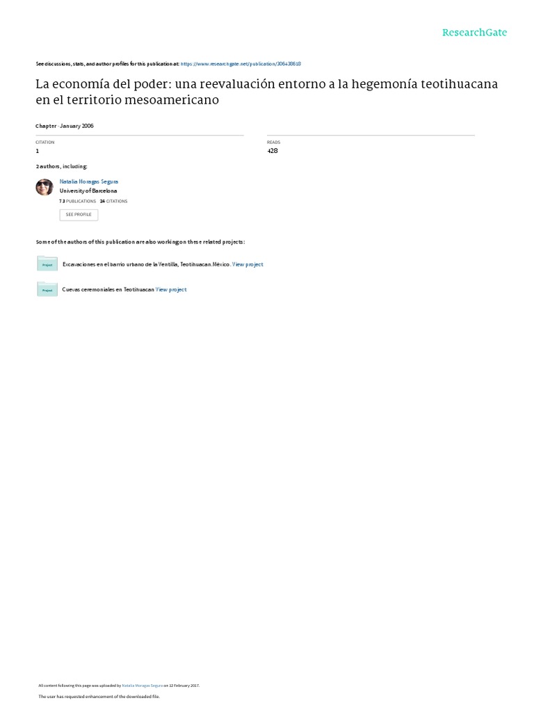 El Poder Compartido Teotihuacan | PDF | Mesoamérica | Monarquía