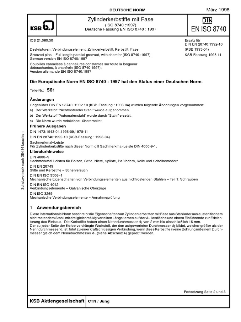 Din en Iso 8740 | PDF