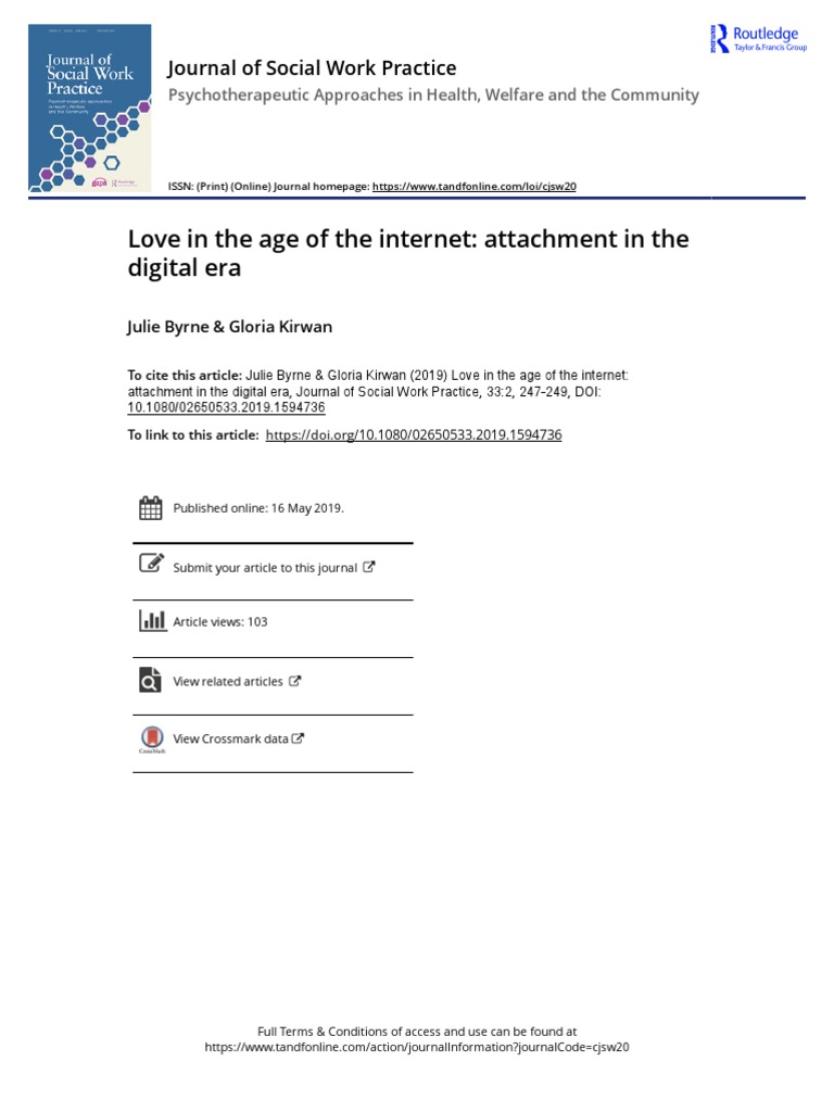 Love in The Age of The Internet Attachment in The Digital Era | PDF ...