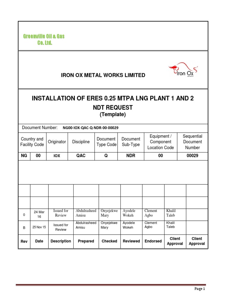 NDT Request (Template) | Download Free PDF | Nondestructive Testing ...