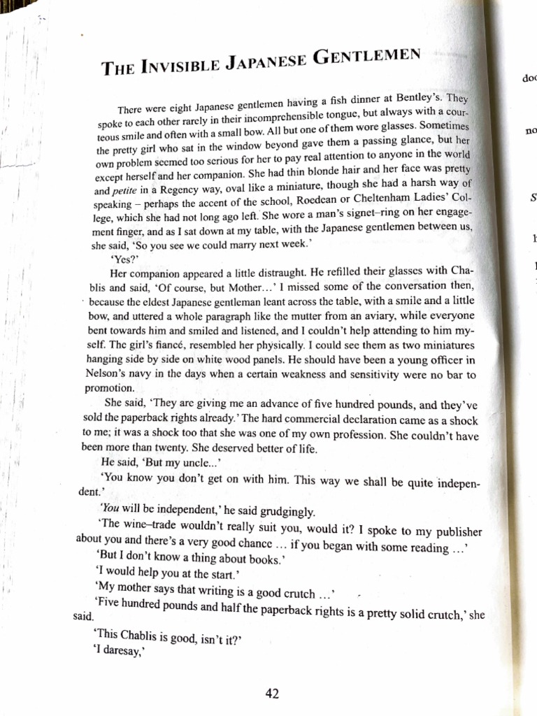 The Invisible Japanese Gentlemen | PDF