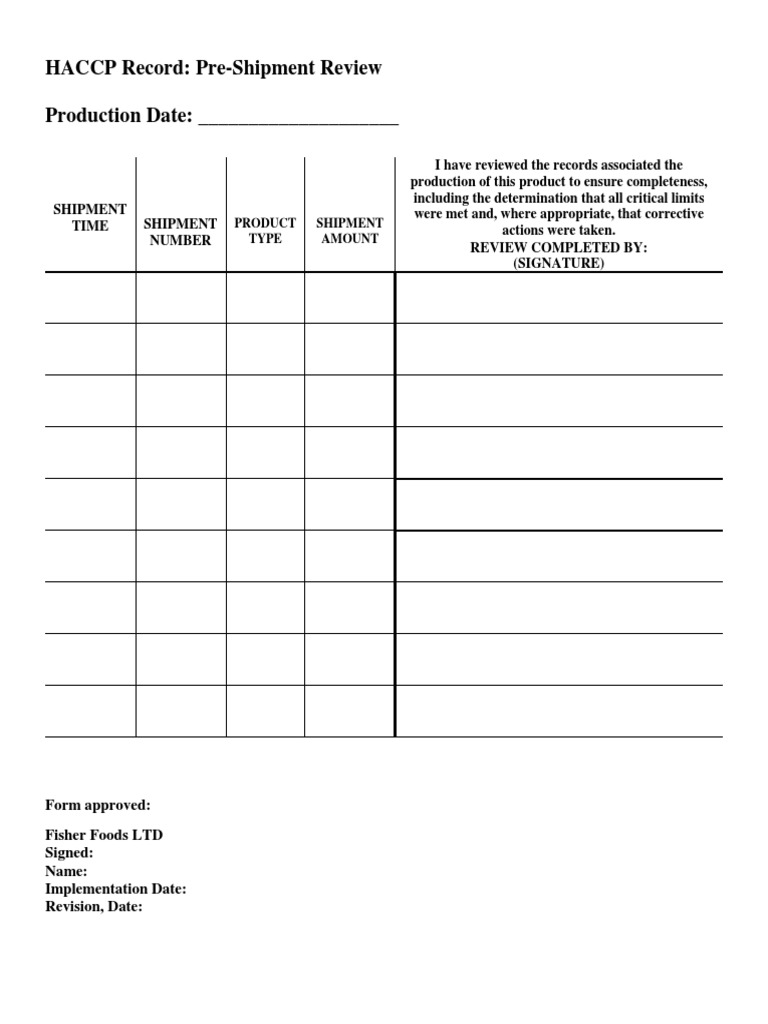 Pre Shipment Review | PDF