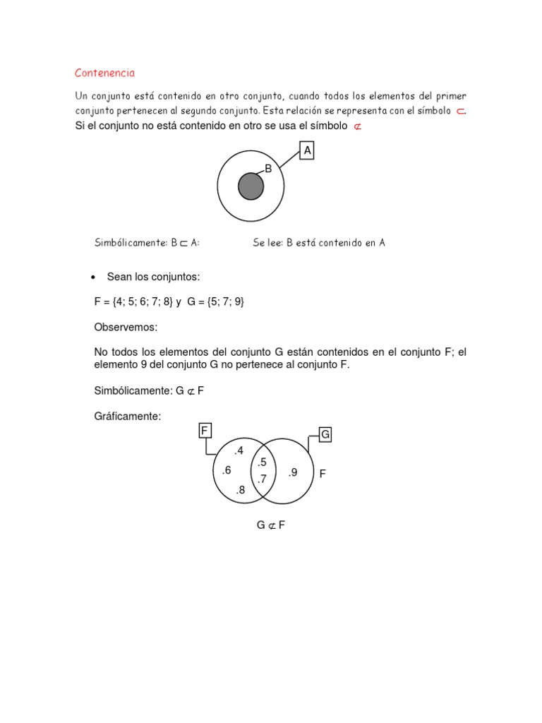 Cuarto Contenencia de Conjuntos | PDF