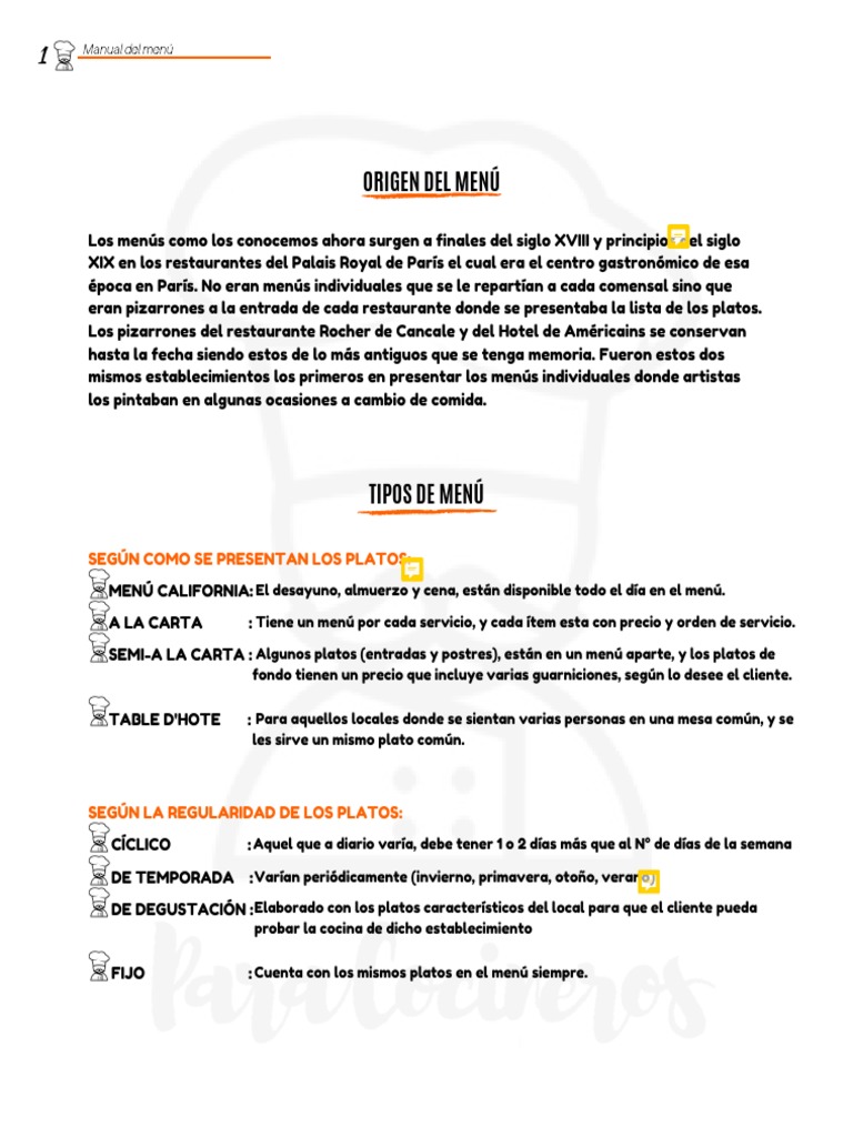 Manual para Crear El Menu | PDF | Carne | filete
