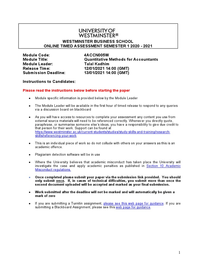 Please Read The Instructions Below Before Starting The Paper | PDF ...