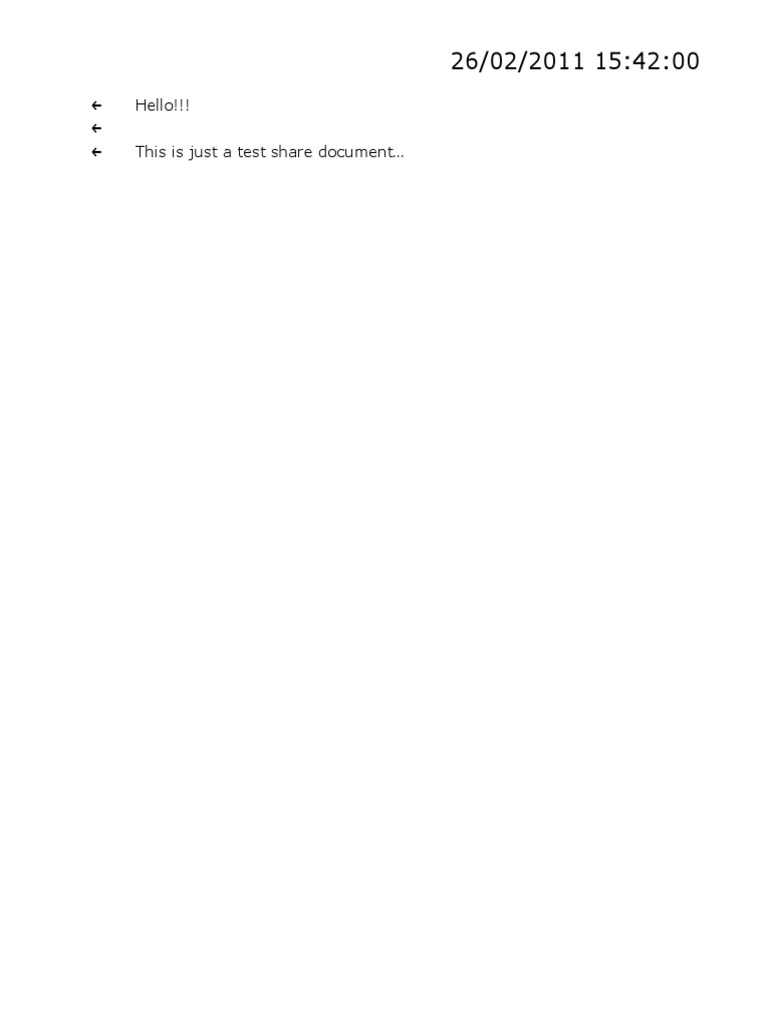 Hello!!! This Is Just A Test Share Document | PDF