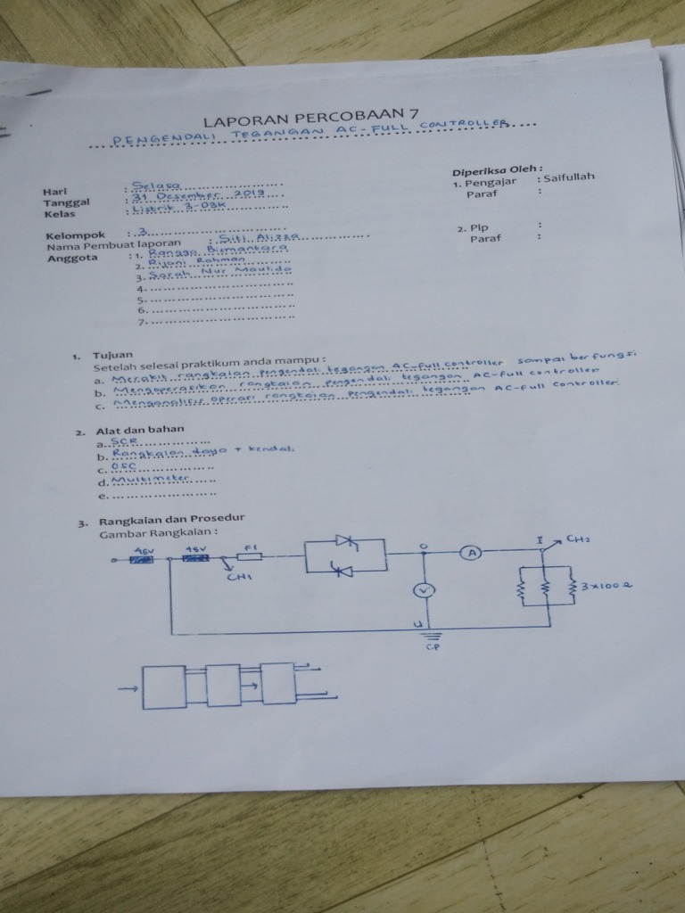 Laporan 7 Pengendali Tegangan AC Full Controller | PDF
