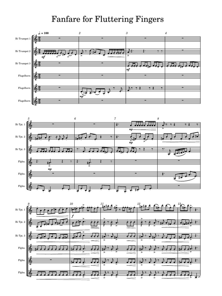 Fanfare Trumpet Choir | PDF | Brass Instruments | Aerophones