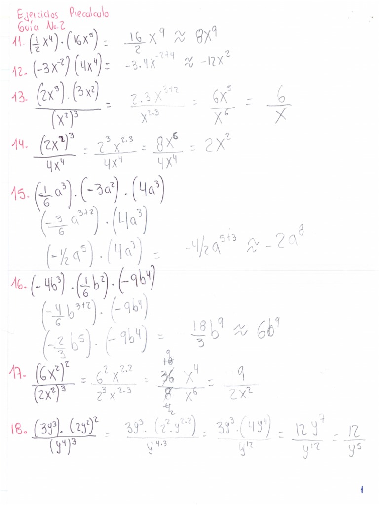 Precalculo - 2da Guía de Ejercicios Resueltos | PDF