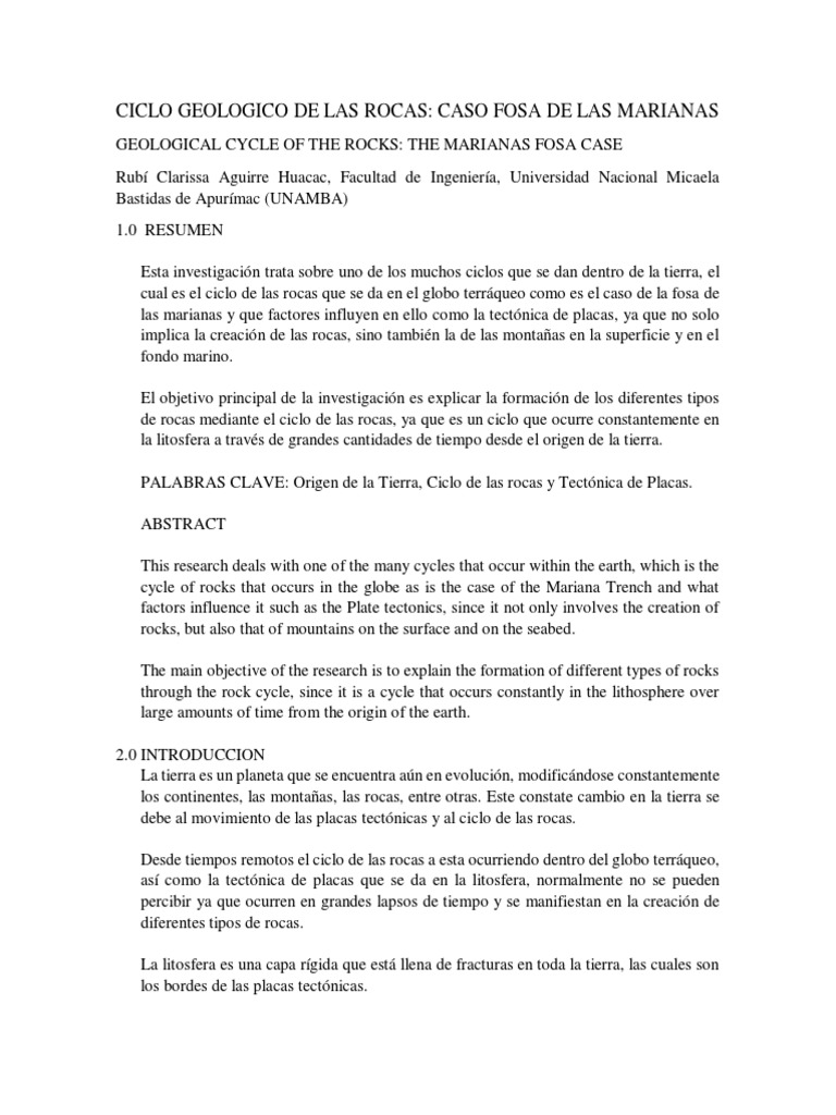 Ciclo Geologico de Las Rocas | PDF | Tierra | Roca (geología)