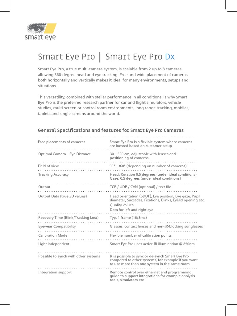 Smart Eye Pro Smart Eye Pro | PDF | Camera | Eye