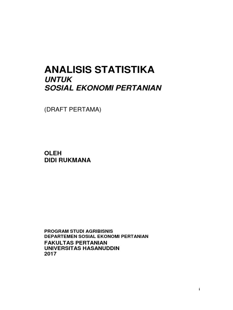 Analisis Statistika Didi Rukmana 2017 | PDF | Metode & Bahan Ajar | Komputer