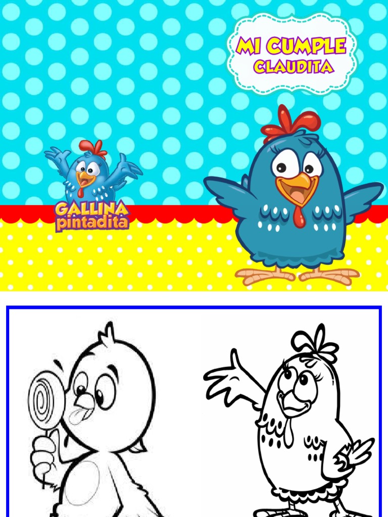 Libro Colorear Gallina Pintadita | PDF