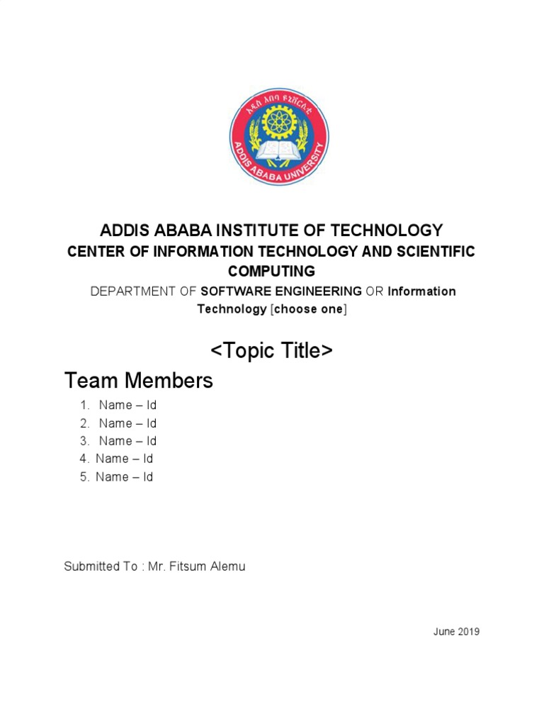 Seminar Project Document Templet | PDF | Written Communication | Text