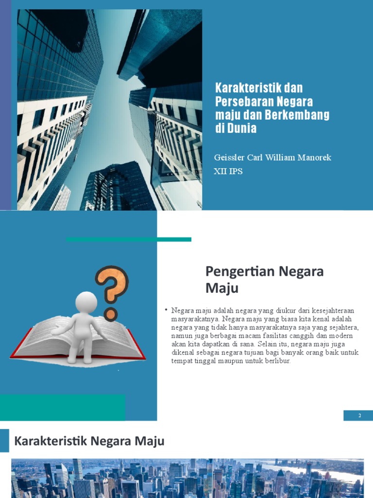 Karakteristik Dan Persebaran Negara Maju Dan Berkembang Di | PDF