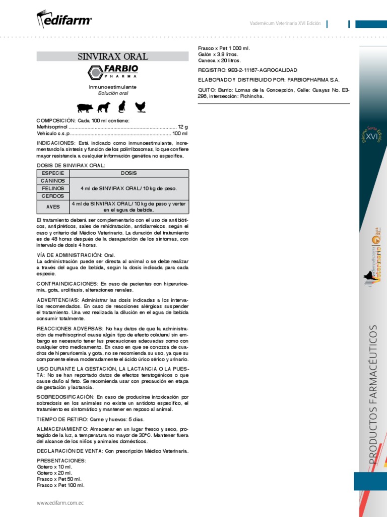 Sinvirax Oral-20191127-163752 | PDF | Especialidades Medicas | Medicina ...