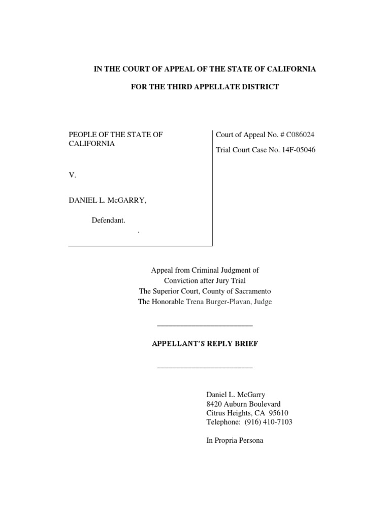 Reply Brief Final As Filed | PDF | Ineffective Assistance Of Counsel ...