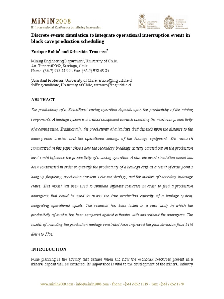 Discrete - Events - Simulation | PDF | Mining | Histogram