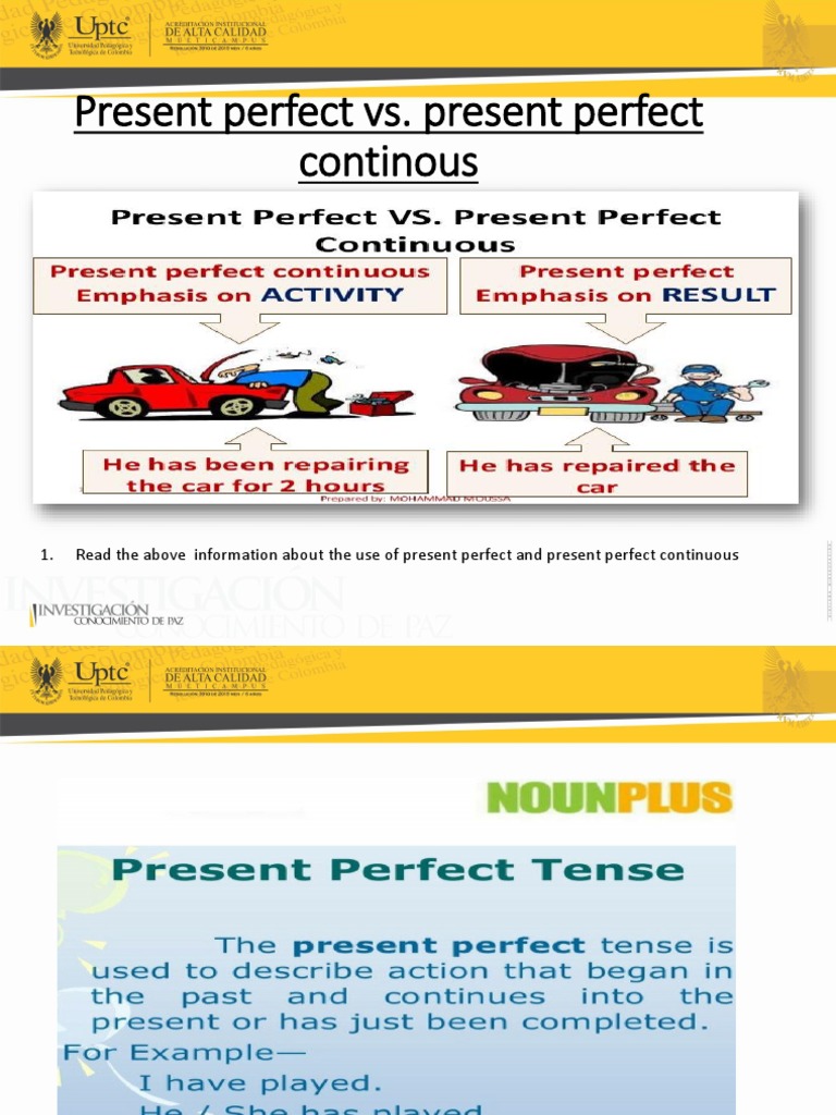 Guide 2 - Present Perfect Vs Present Perfect Continuous | PDF | Perfect ...