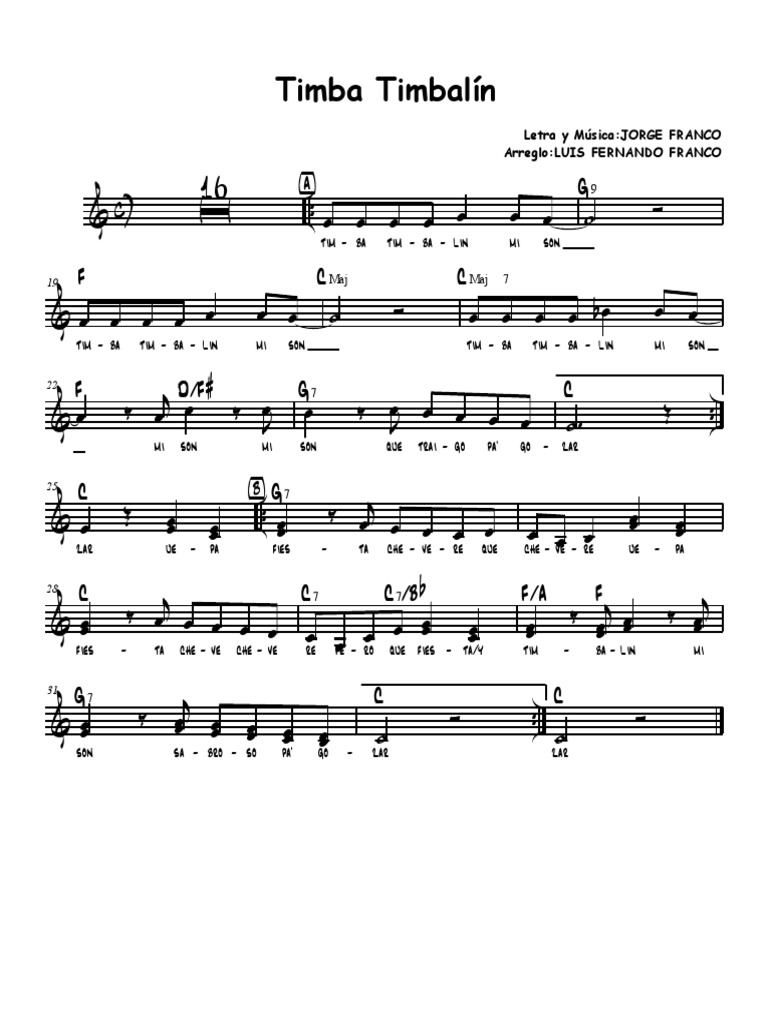 Timba Timbalin-Guia de Voz | PDF