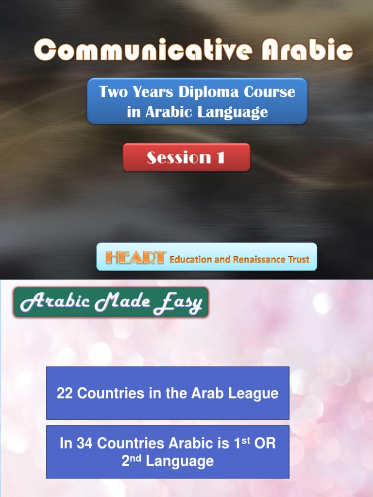 Communicative Arabic Part One | PDF