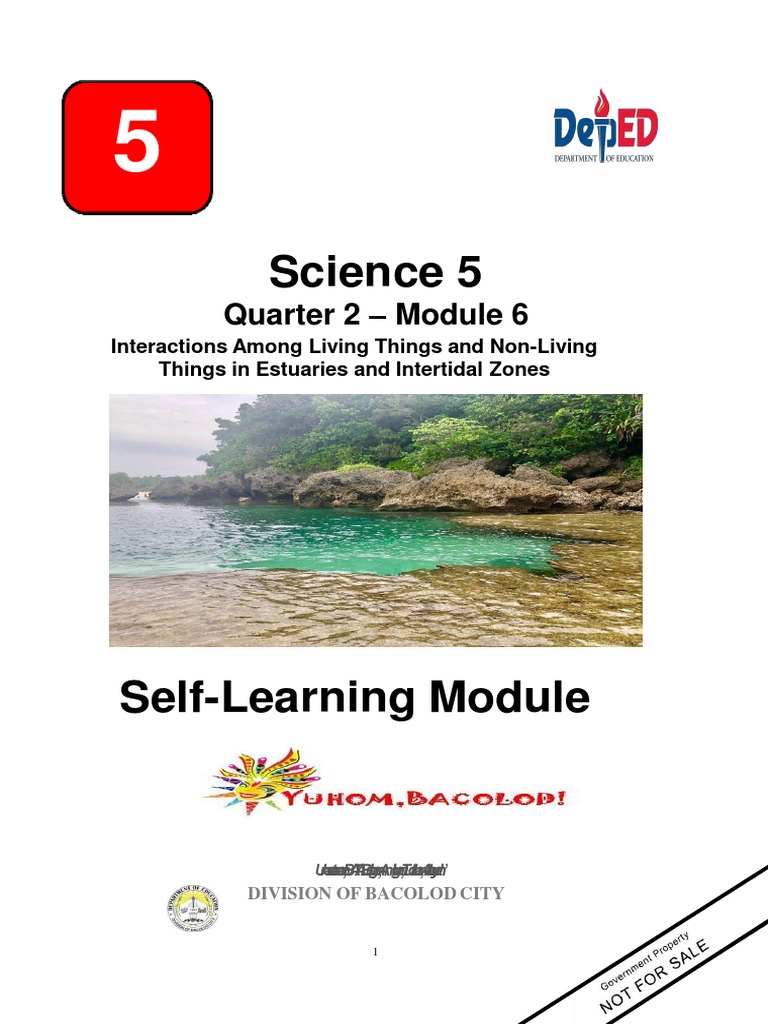 Grade 5 SLM Q2 Module 6 Interactions Among Living Things and Non Living Edited | PDF | Estuary ...