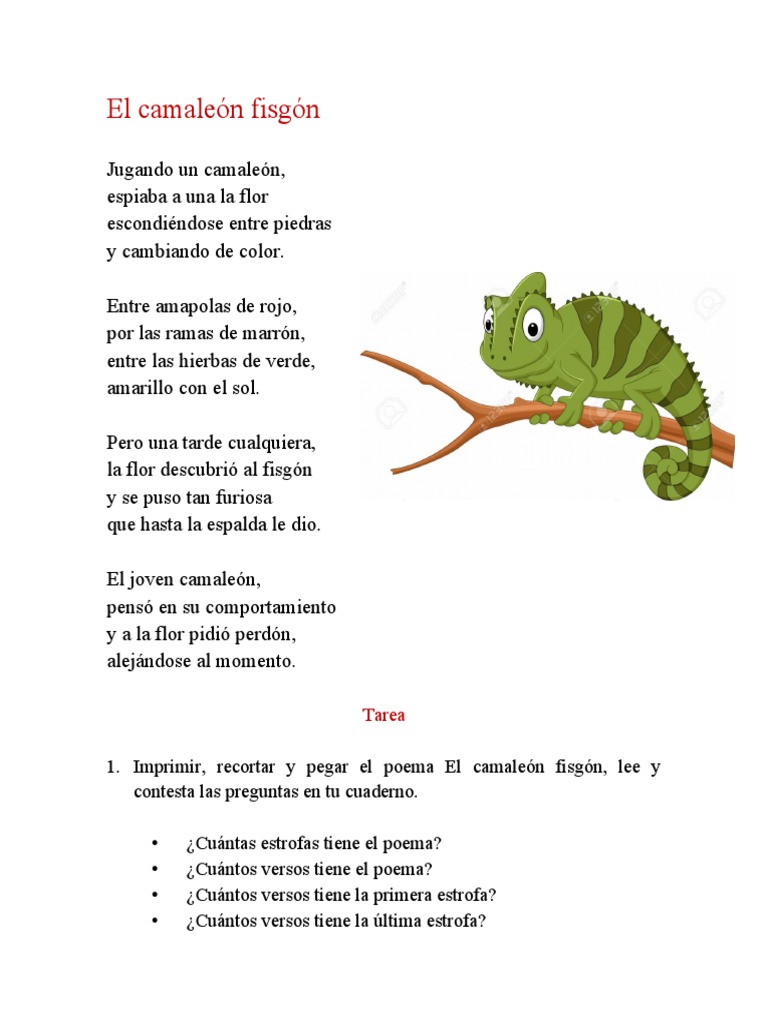 El Camaleón Fisgón 4° | PDF