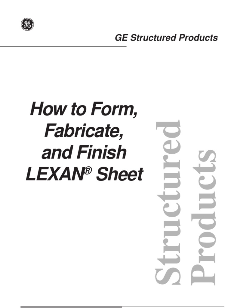 Lexan Fabrication Guide | PDF | Sheet Metal | Paint