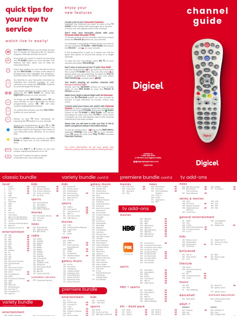 Channel Guide: Quick Tips For Your New TV Service | PDF | Hbos | Fox ...