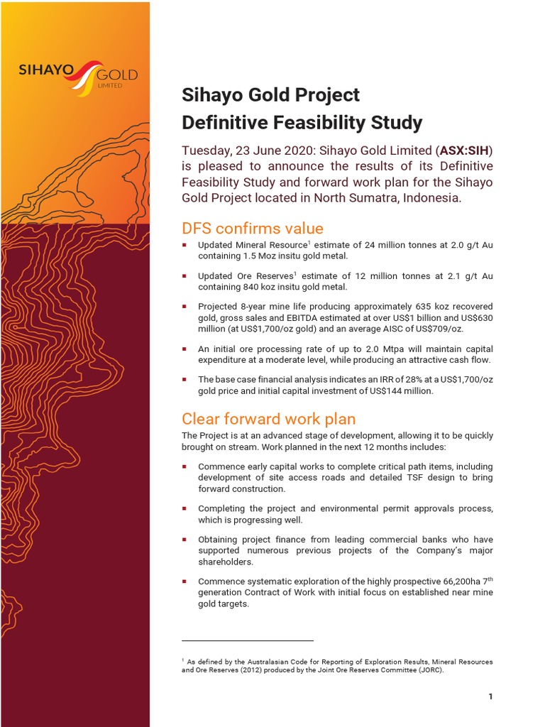 Results of Feasibility Study | PDF | Mining | Net Present Value
