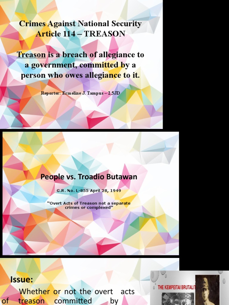 People Vs Butawan Final | PDF | Treason | Crime & Violence