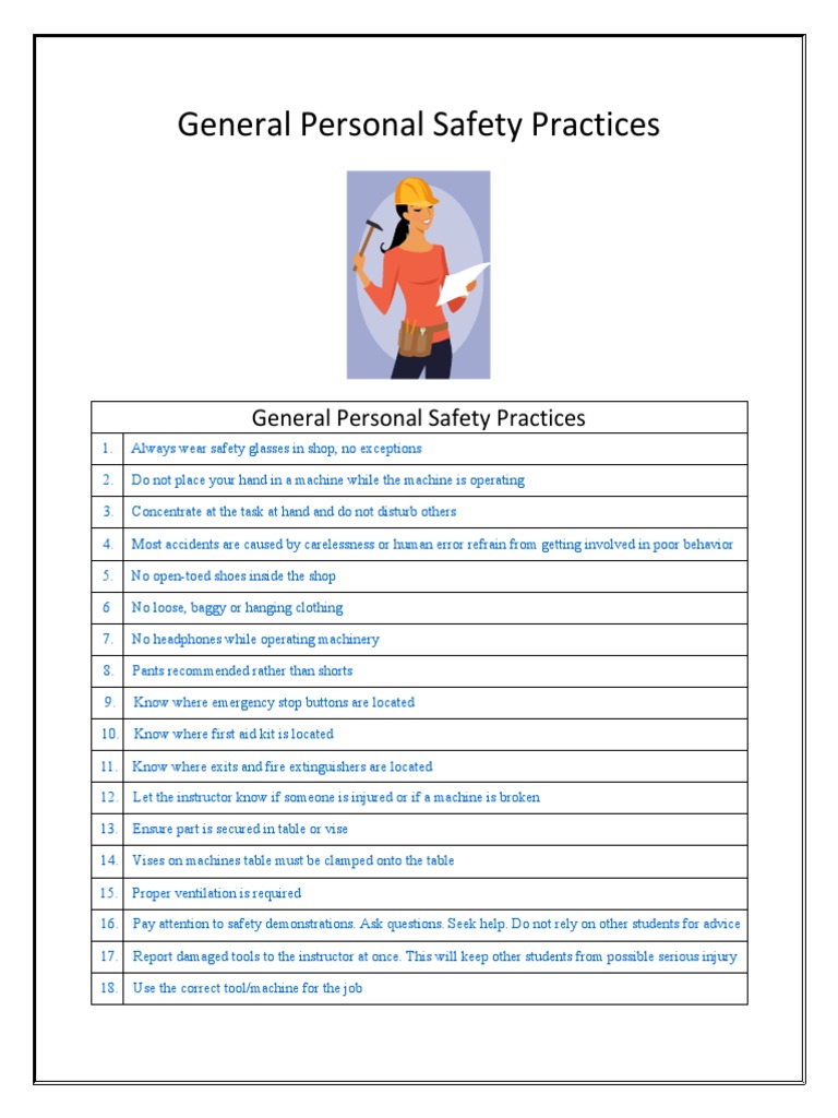 General Personal Safety Practices | PDF