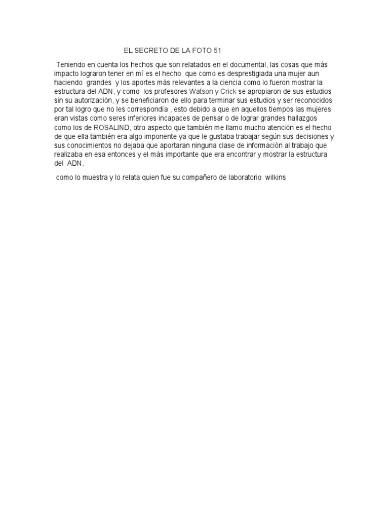 El Secreto de La Foto 51 | PDF