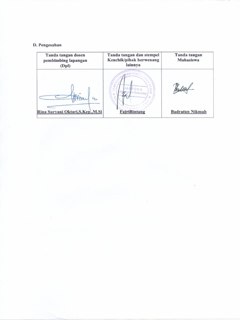 Contoh Tanda Tangan dan Stempel | PDF | Sains & Matematika